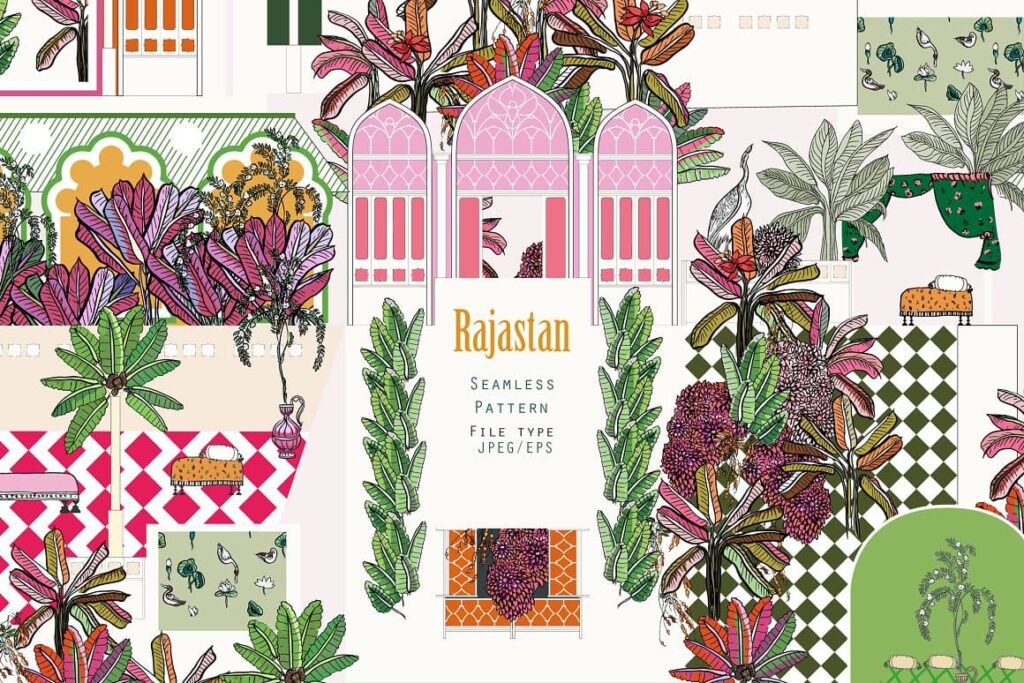 Rajastan Seamless Pattern – MasterBundles