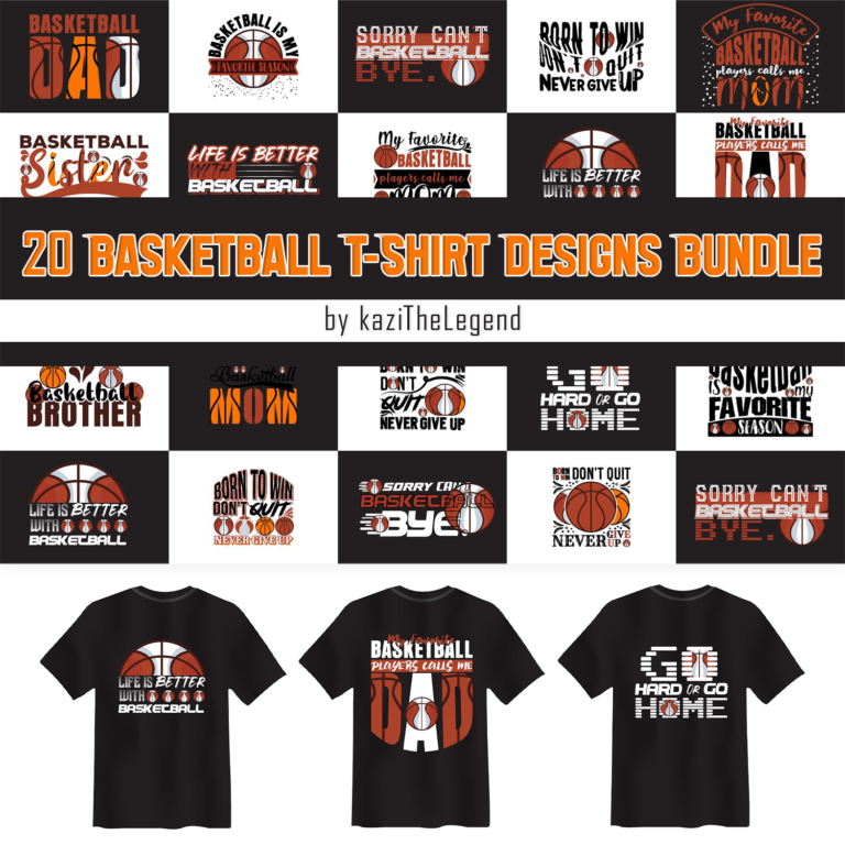 20 Basketball T-Shirt Designs Bundle – MasterBundles