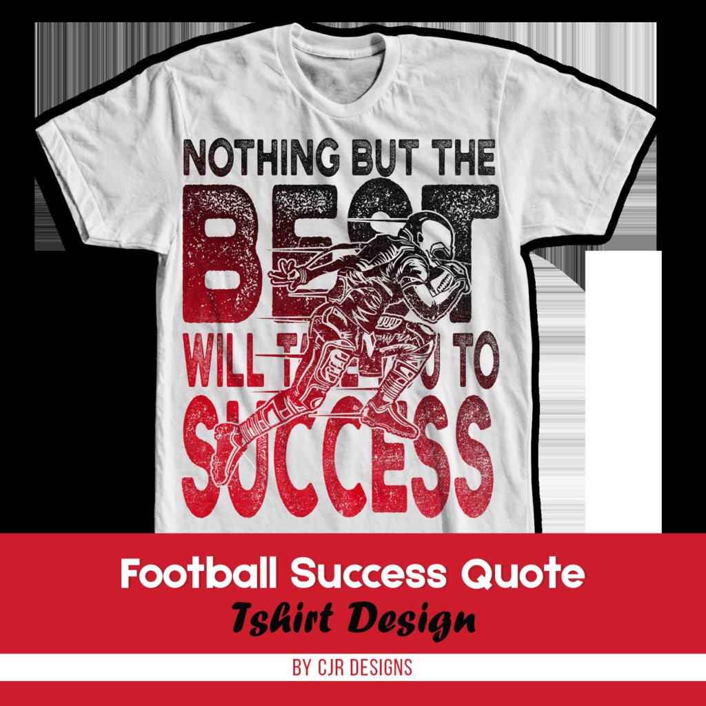 Football Success Quote T-shirt Design – MasterBundles