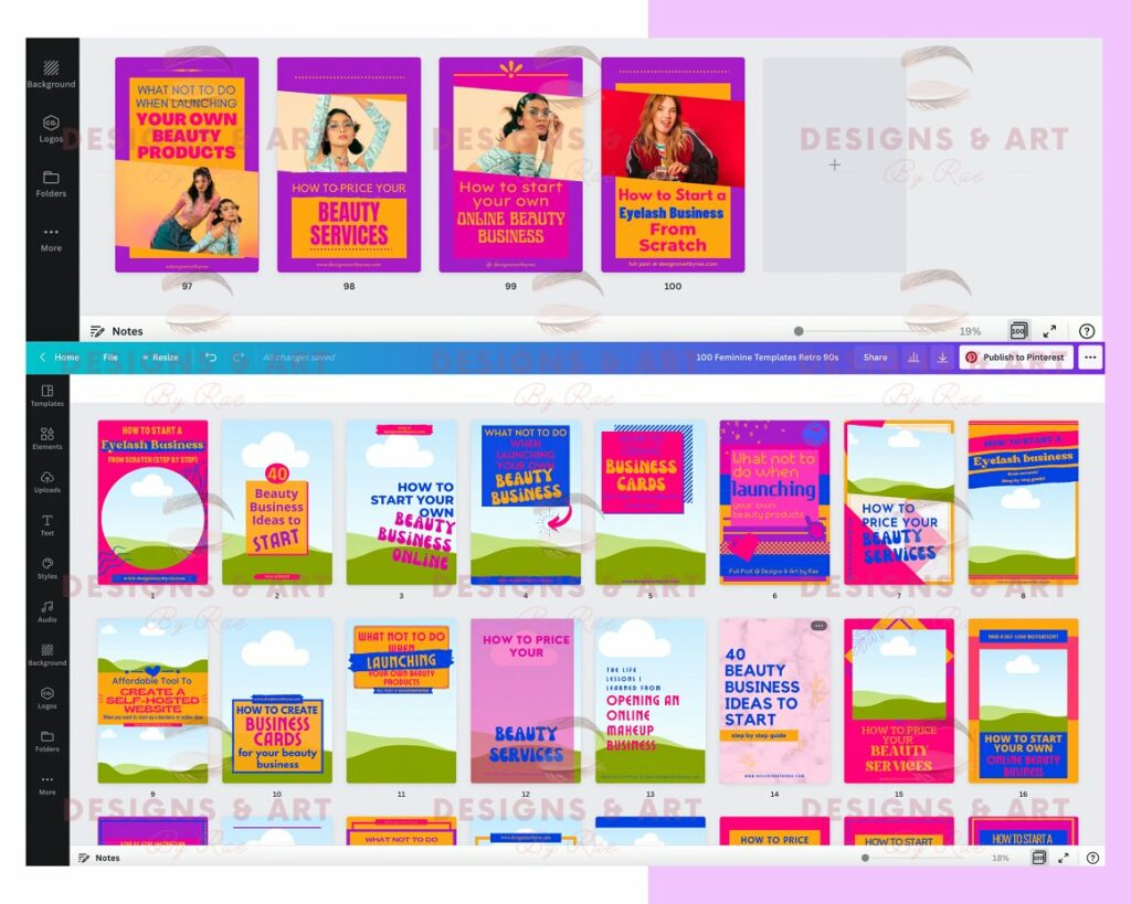 100 Retro Pinterest Templates – MasterBundles