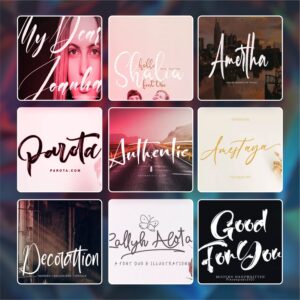 10 Dancing Script Fonts Bundle – MasterBundles