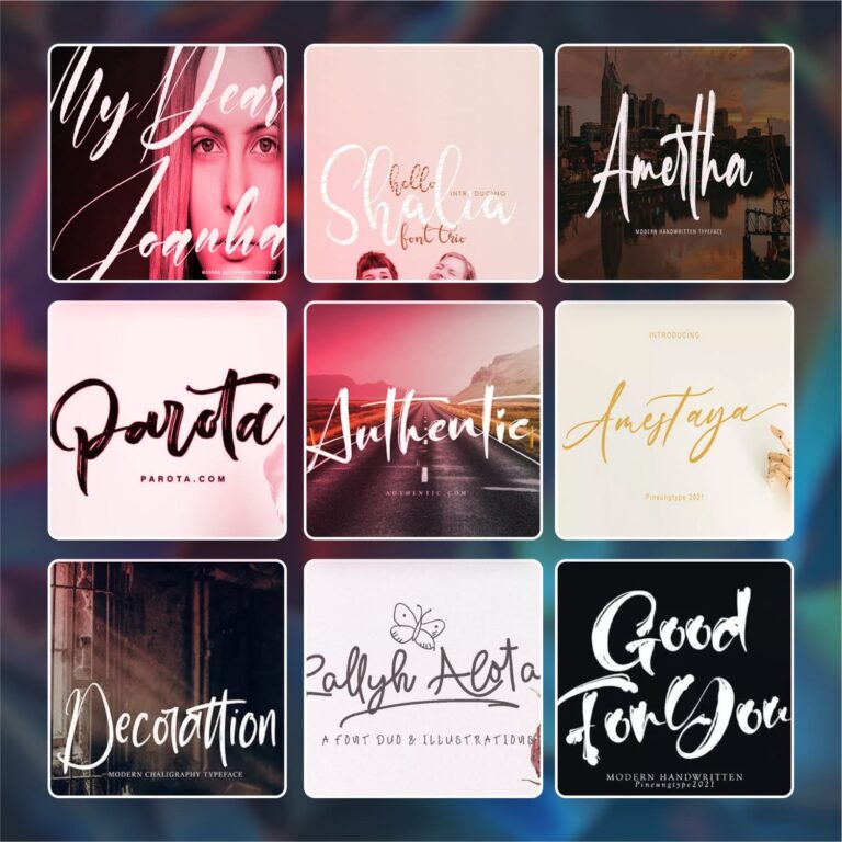 10 Dancing Script Fonts Bundle – MasterBundles