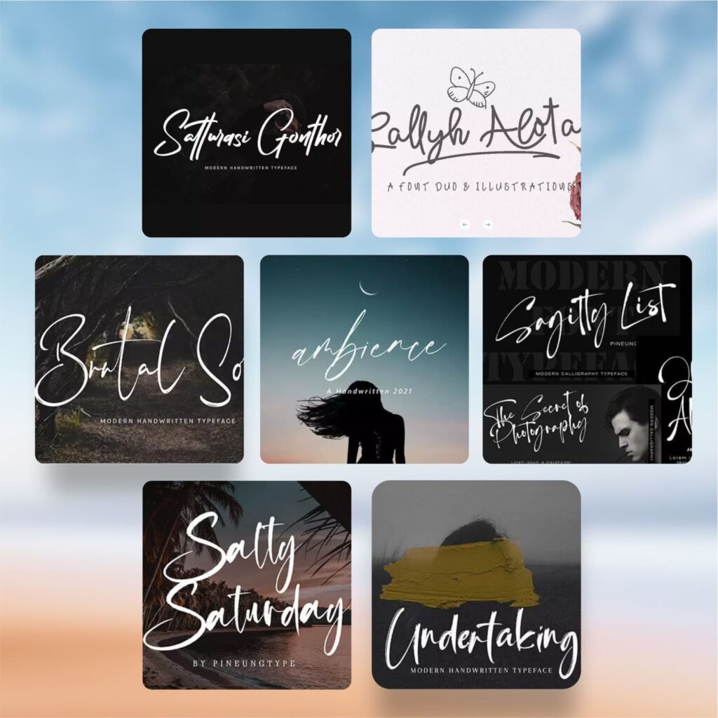 10 Unique Script Fonts Bundle – MasterBundles
