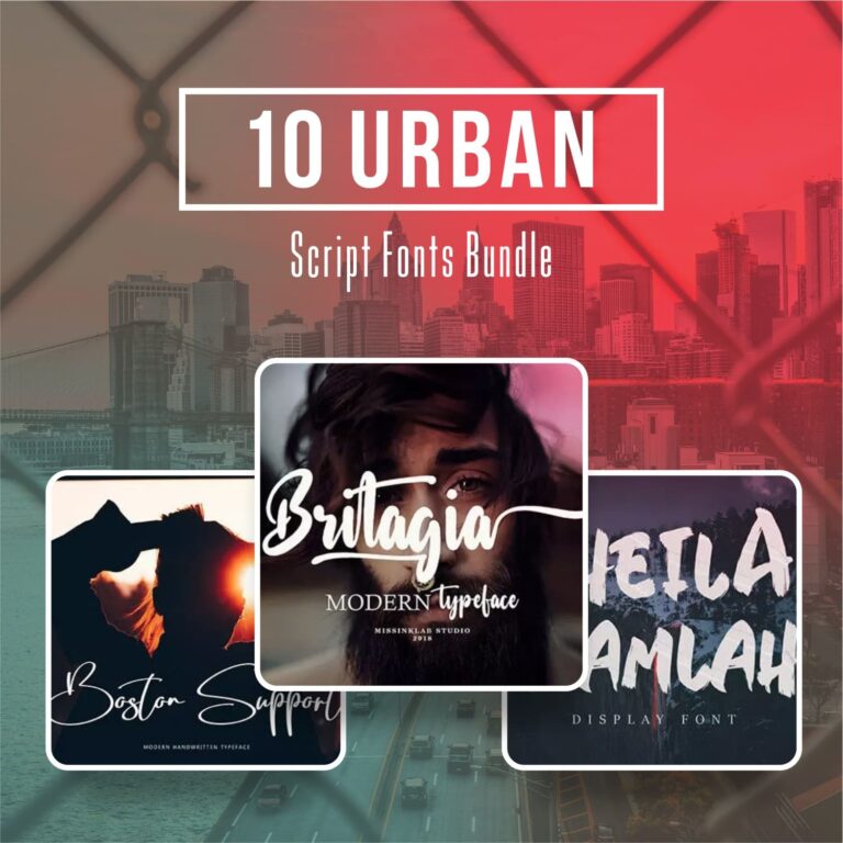 10 Urban Script Fonts Bundle – MasterBundles
