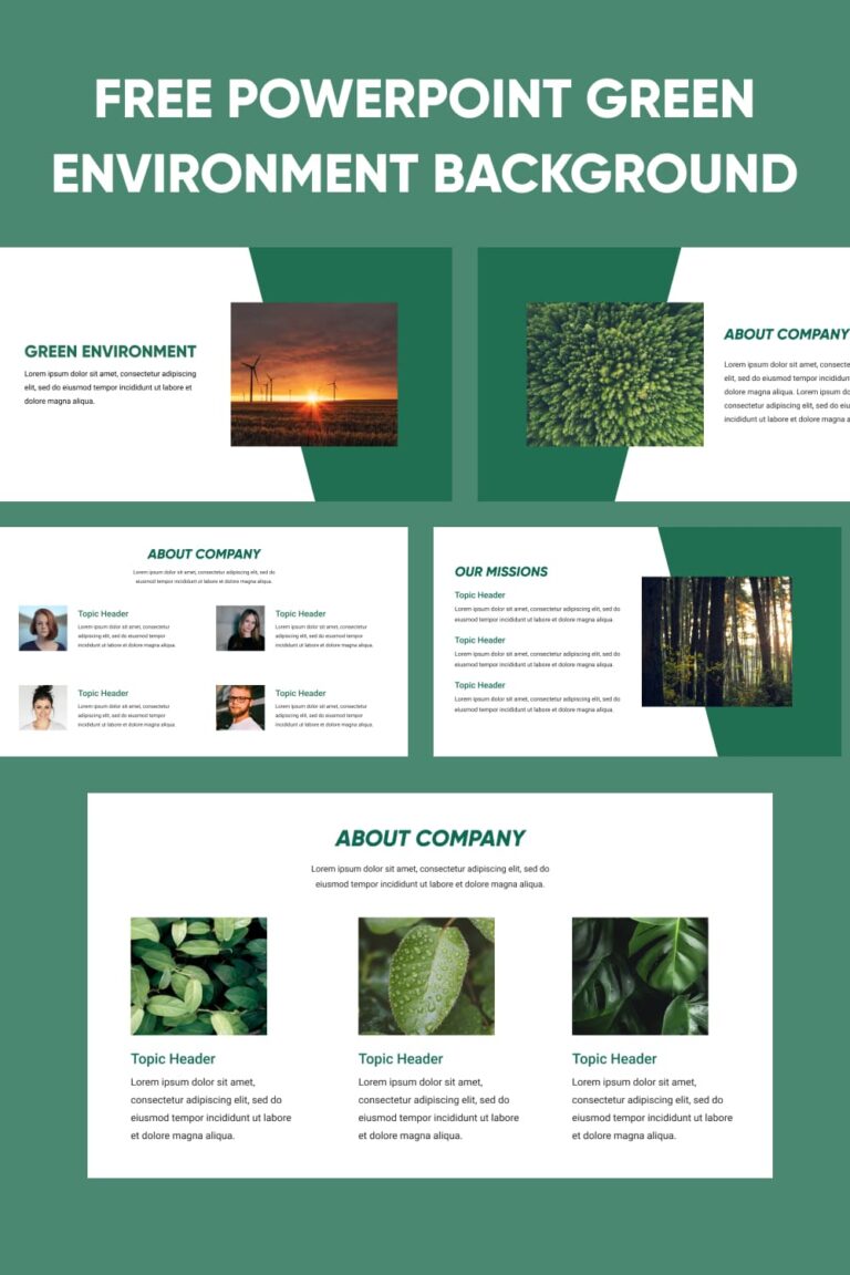 Free Powerpoint Green Environment Background – MasterBundles