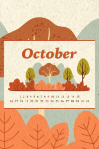 Free Printable October Calendar – MasterBundles