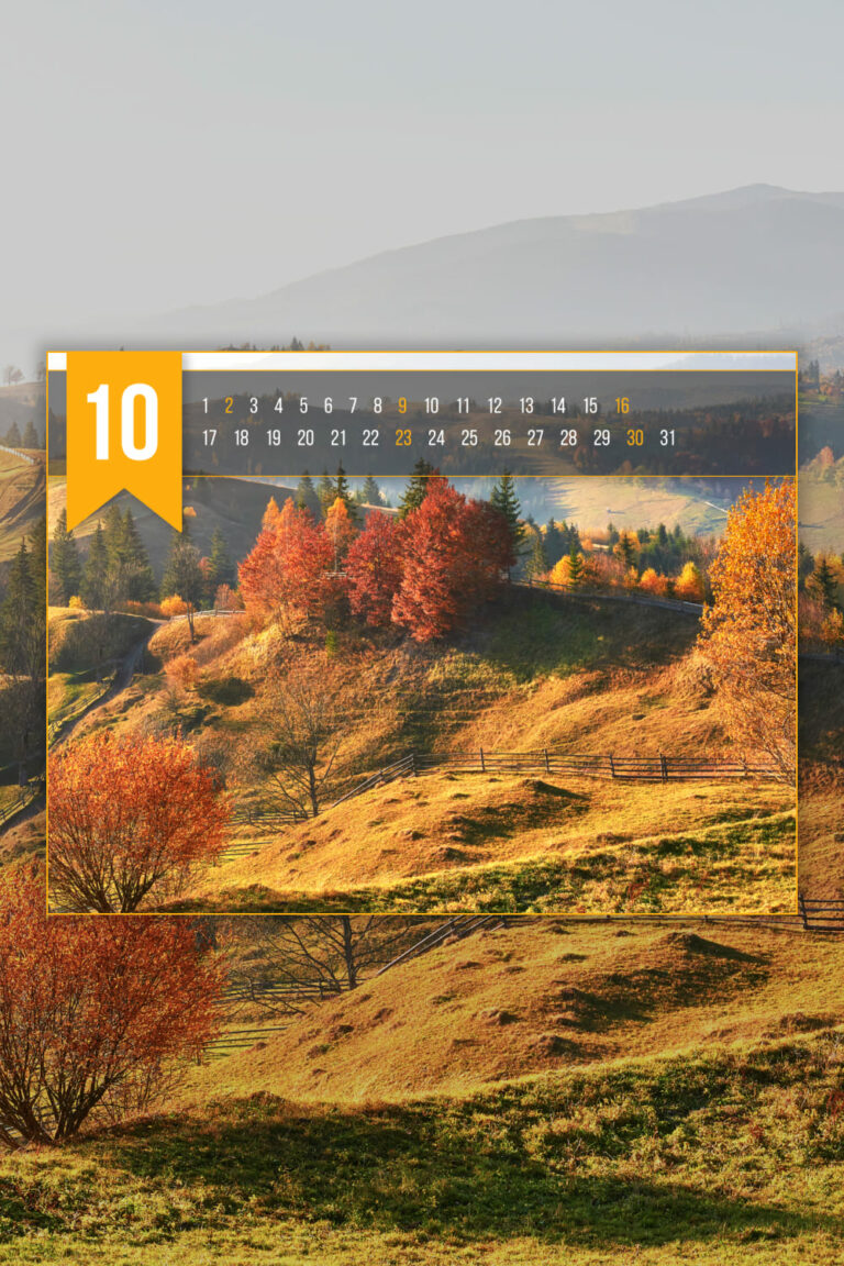 Free October Calendar – MasterBundles