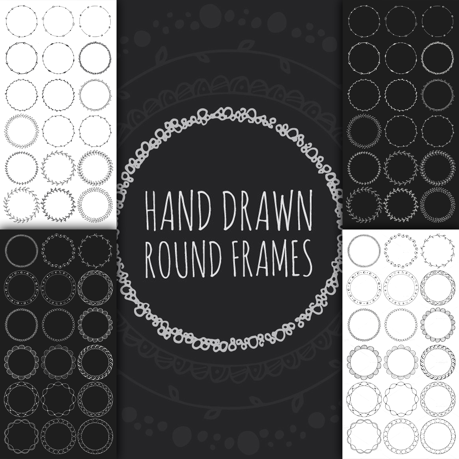 10 Ivy Watercolor Frames | Master Bundles