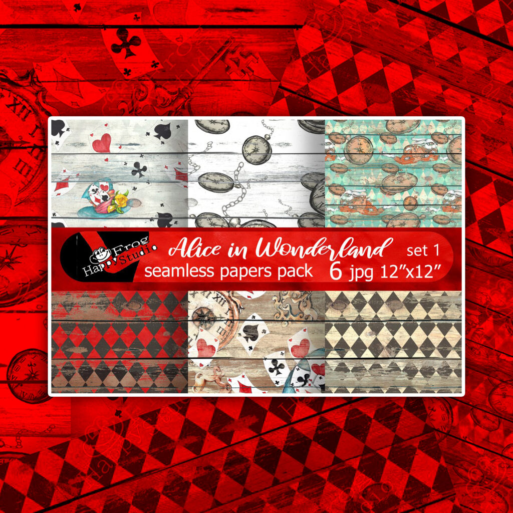 Blue And Blush Wonderland Alice In Wonderland Clipart | Master Bundles