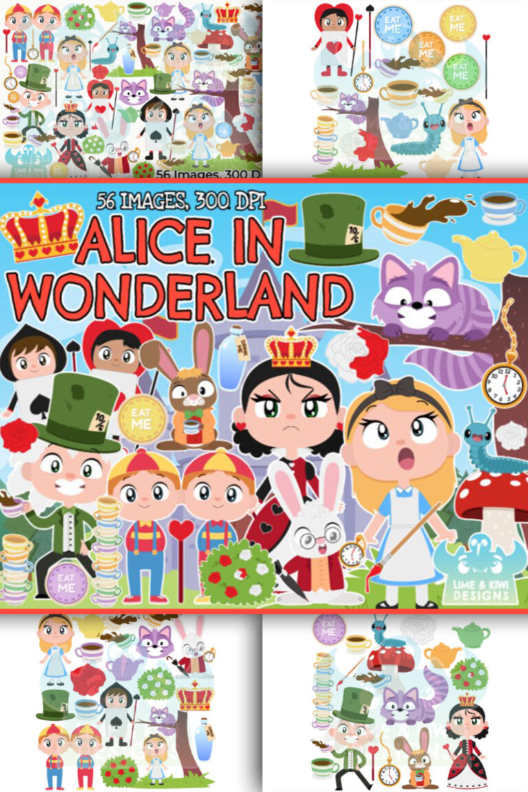 Alice In Wonderland Clipart - Lime And Kiwi Designs – MasterBundles