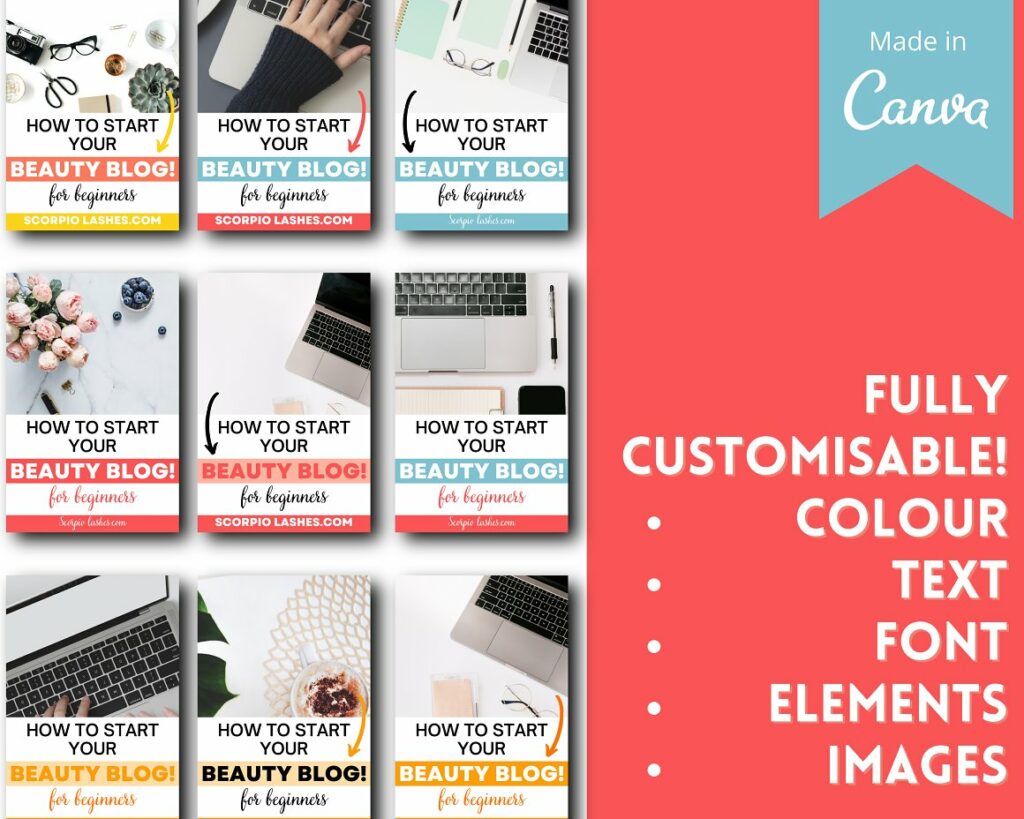 Trendy Bright Pinterest Templates – MasterBundles