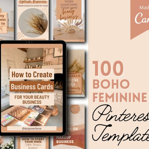 100 Neutral Boho Pinterest Templates | Master Bundles