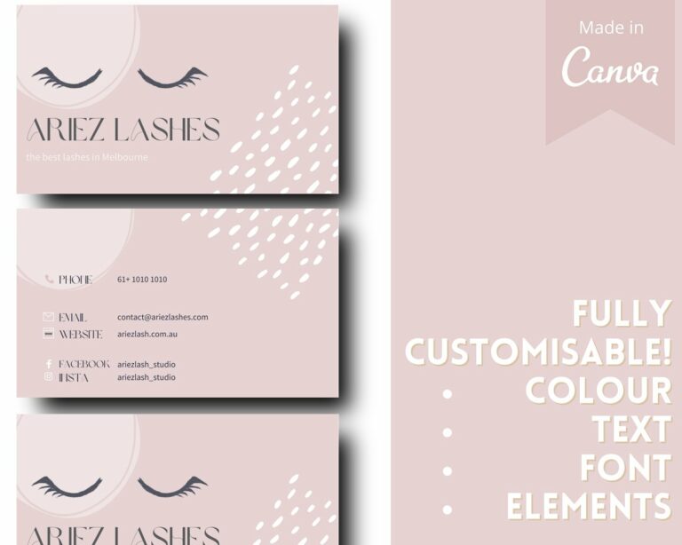 Digital Lash Business Card Templates – MasterBundles