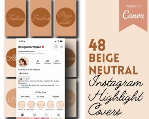 Neutral Instagram Highlight Icons | Master Bundles