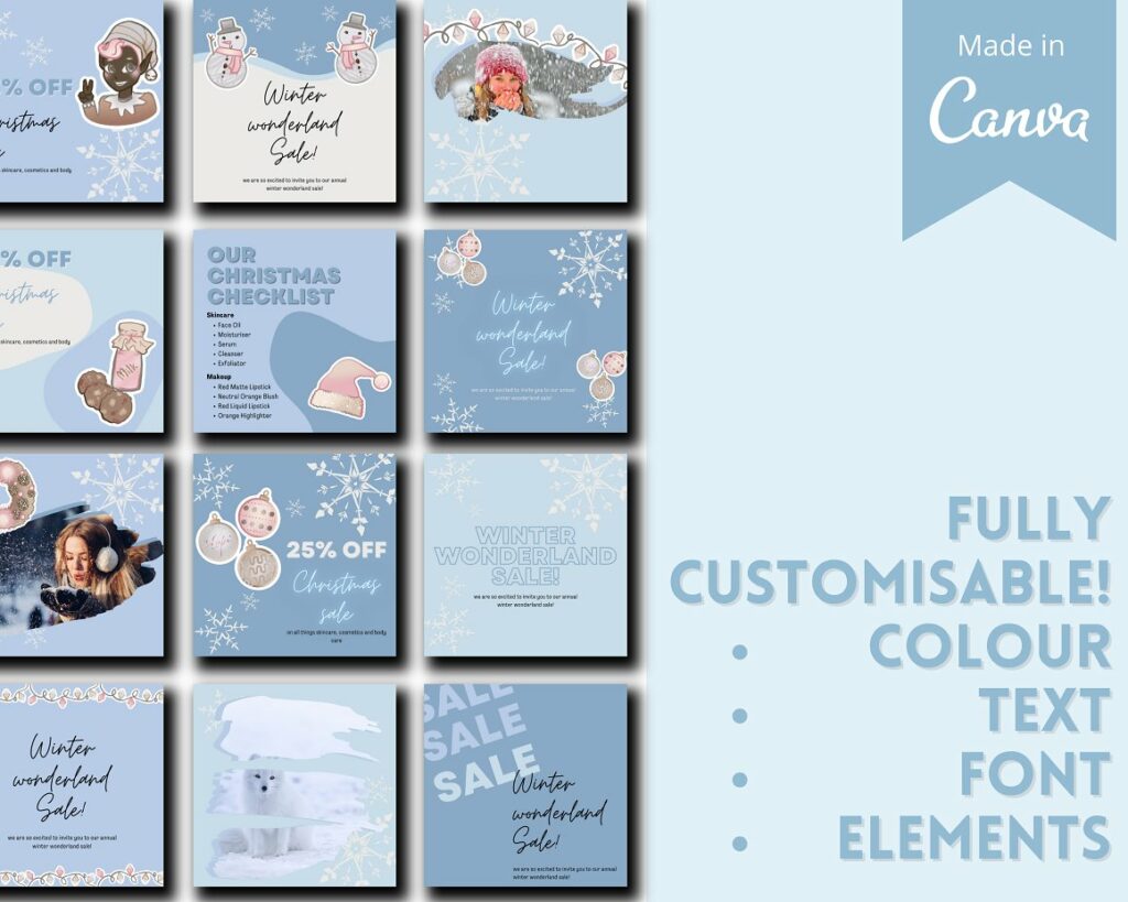 Winter Wonderland IG Post Templates – MasterBundles