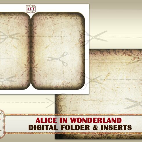 Alice In Wonderland Packs,Digital Folder & Inserts,Ephemera | MasterBundles