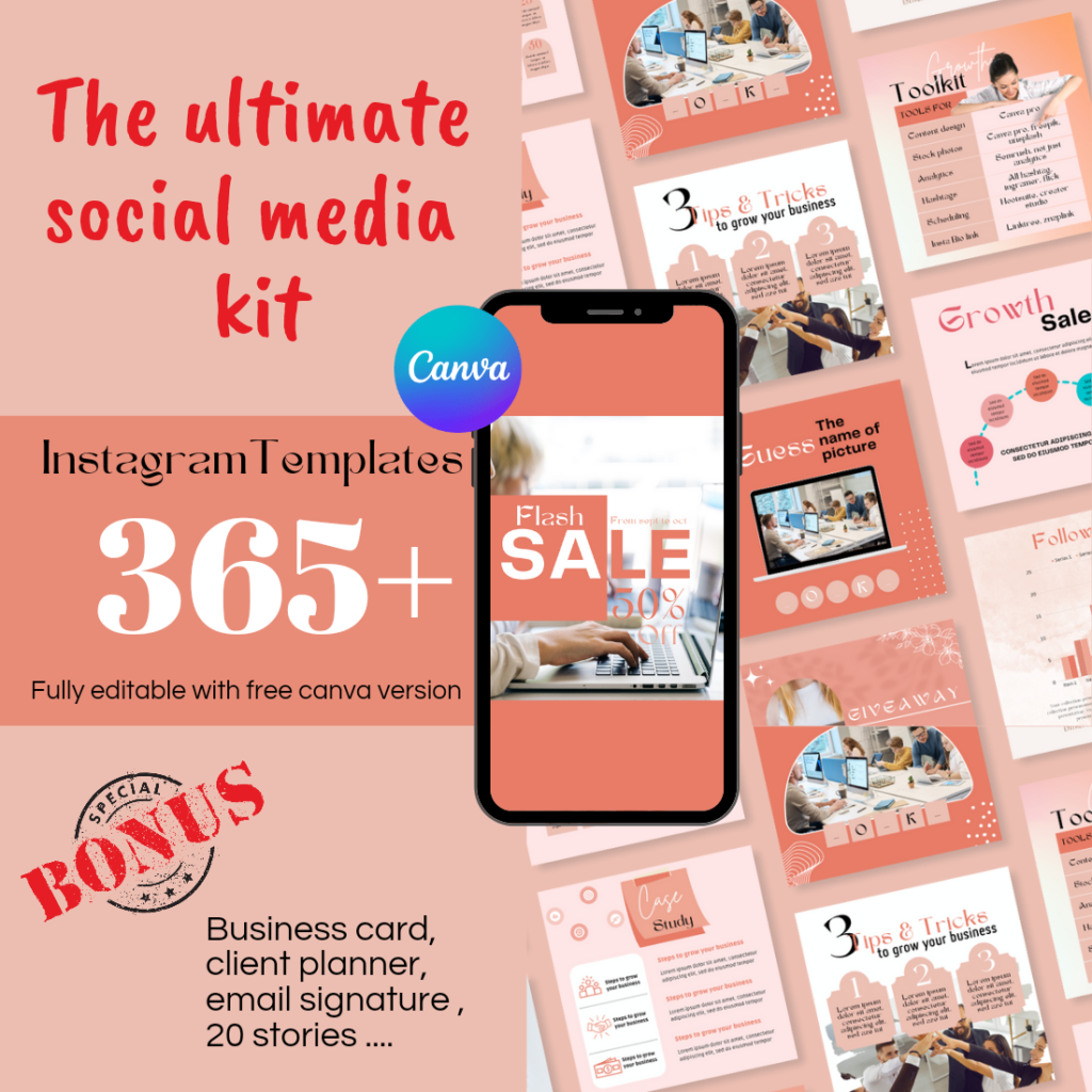 The Ultimate Social Media Kit: 365 Engaged Canva Instagram Posts ...