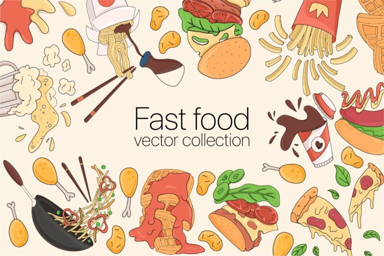 Fast Food Vector Collection – MasterBundles