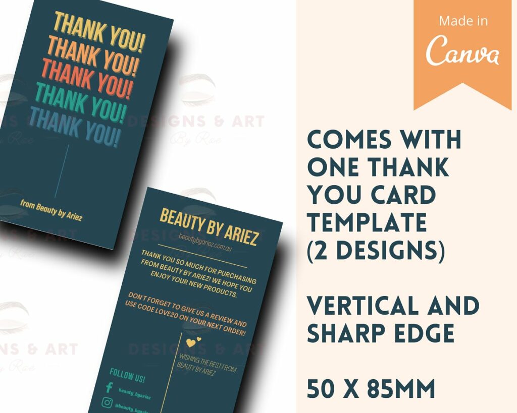 Modern Portrait Thank You Cards – MasterBundles