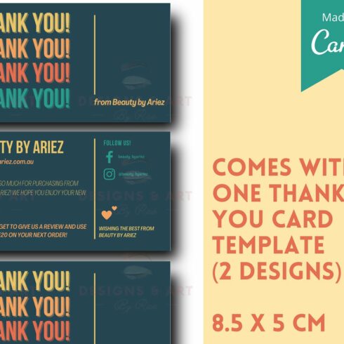Modern Thank You Card Template – MasterBundles