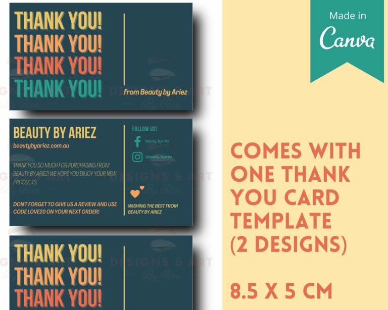 Modern Thank You Card Template – MasterBundles