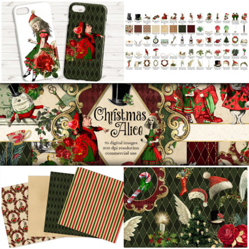 Christmas Alice In Wonderland Clipart – MasterBundles