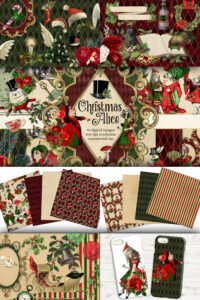 Christmas Alice In Wonderland Clipart – MasterBundles