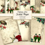 Christmas Alice In Wonderland Journal Paper – MasterBundles