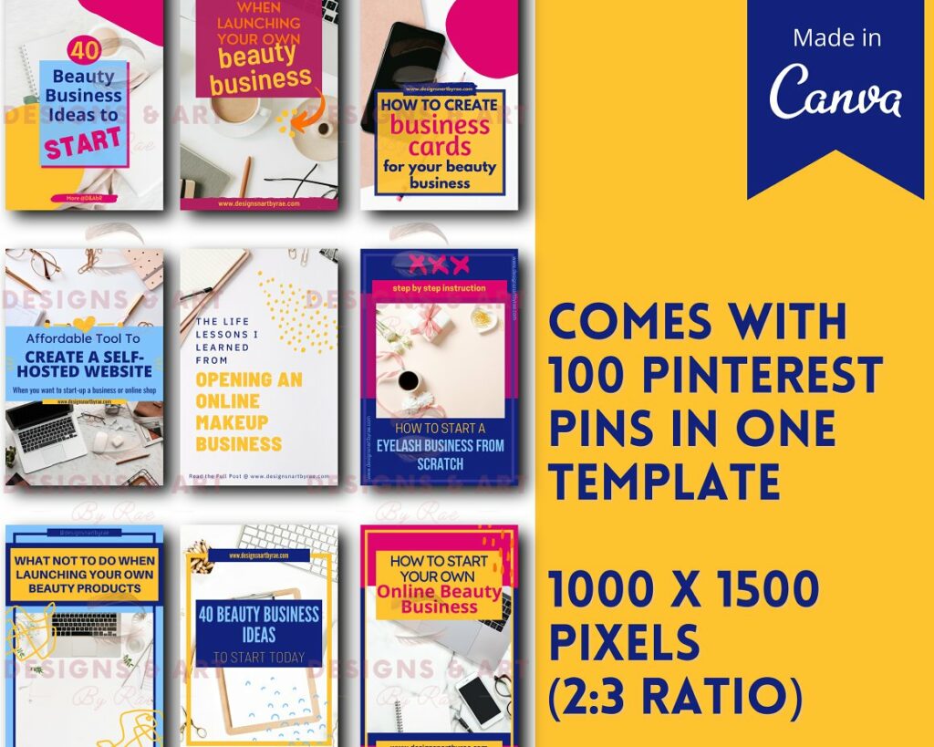 100 Abstract Pinterest Templates – MasterBundles