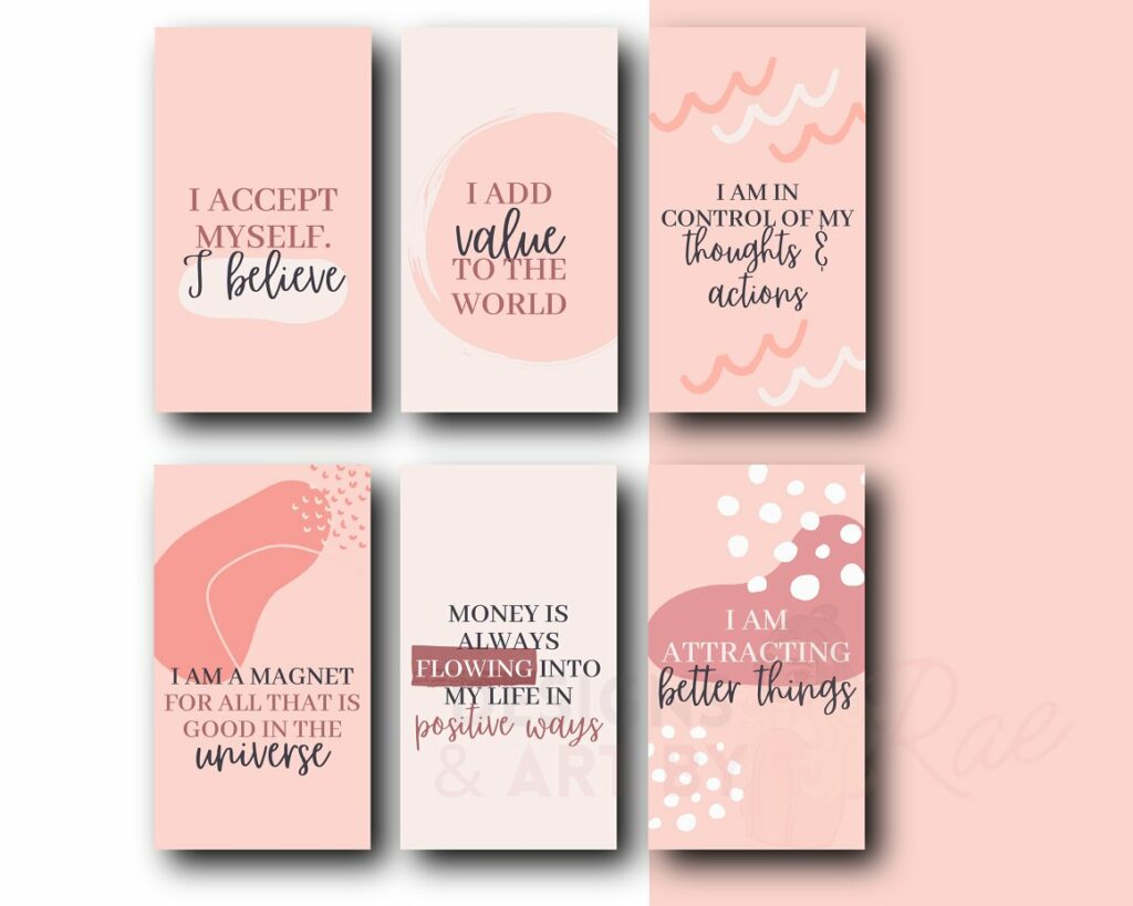 Cute Affirmations Phone Wallpaper – MasterBundles