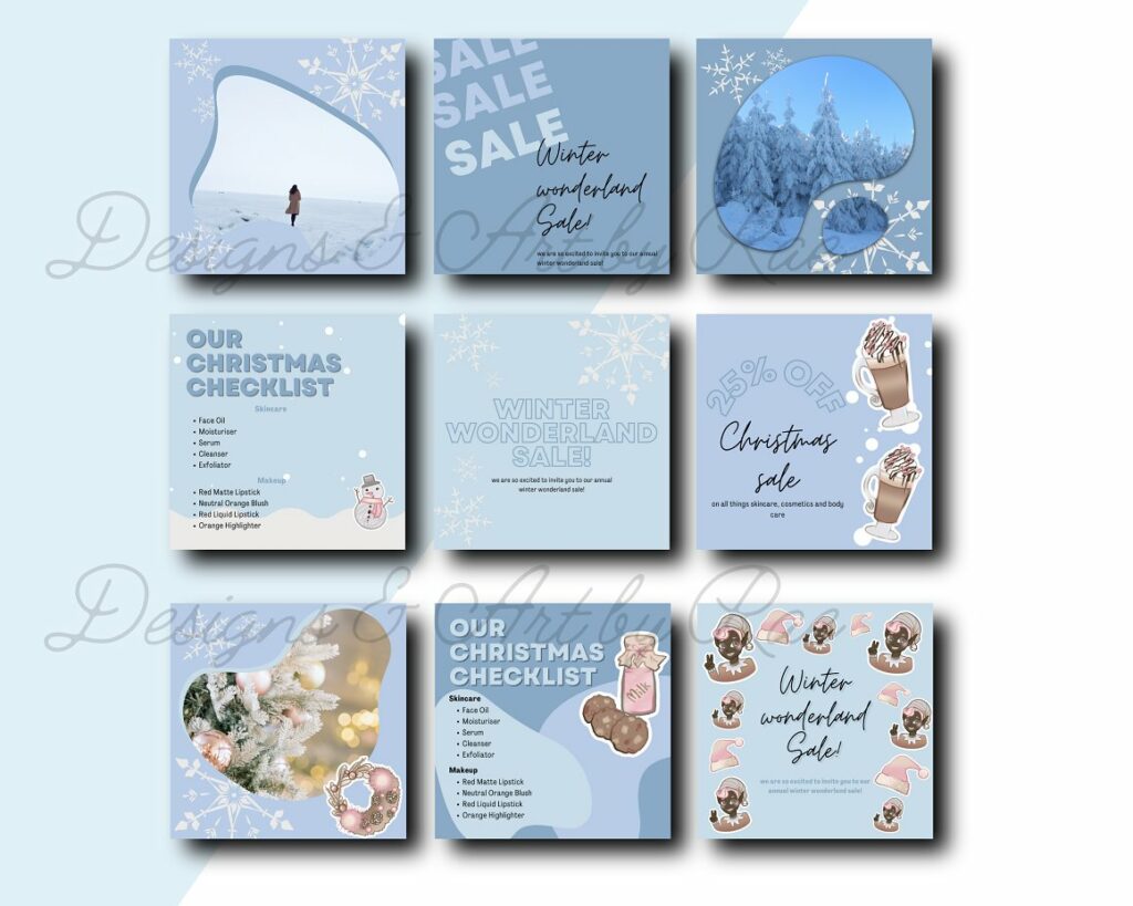 Winter Wonderland IG Post Templates – MasterBundles
