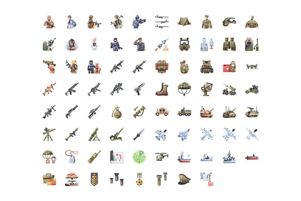 78 Battlefield Icon Set – MasterBundles