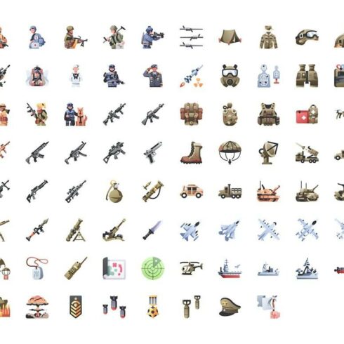 78 Battlefield Icon Set | Master Bundles