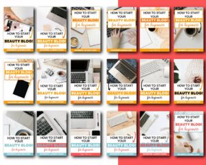 Trendy Bright Pinterest Templates | MasterBundles