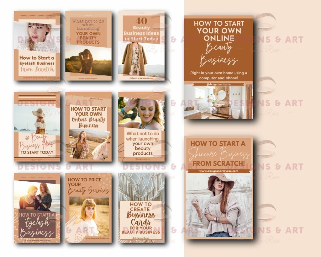 100 Neutral Boho Pinterest Templates – MasterBundles