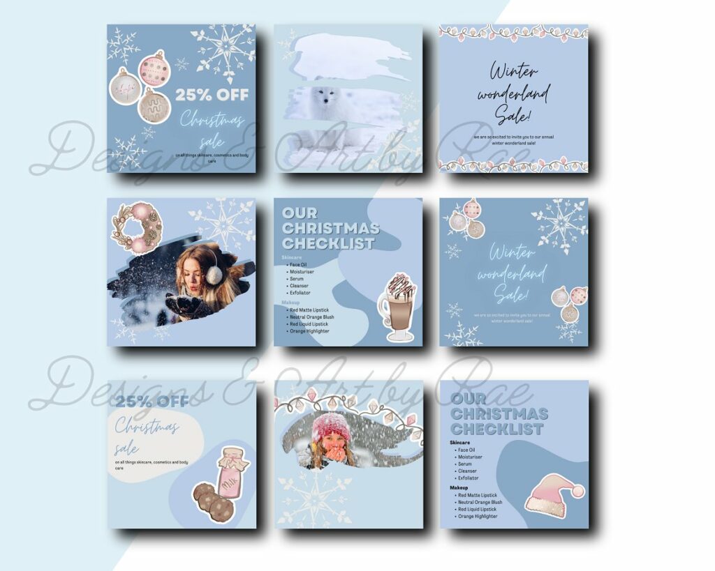 Winter Wonderland IG Post Templates – MasterBundles