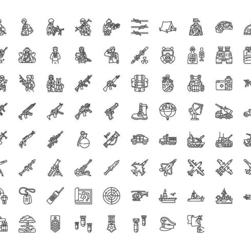 78 Battlefield Icon Set | Master Bundles