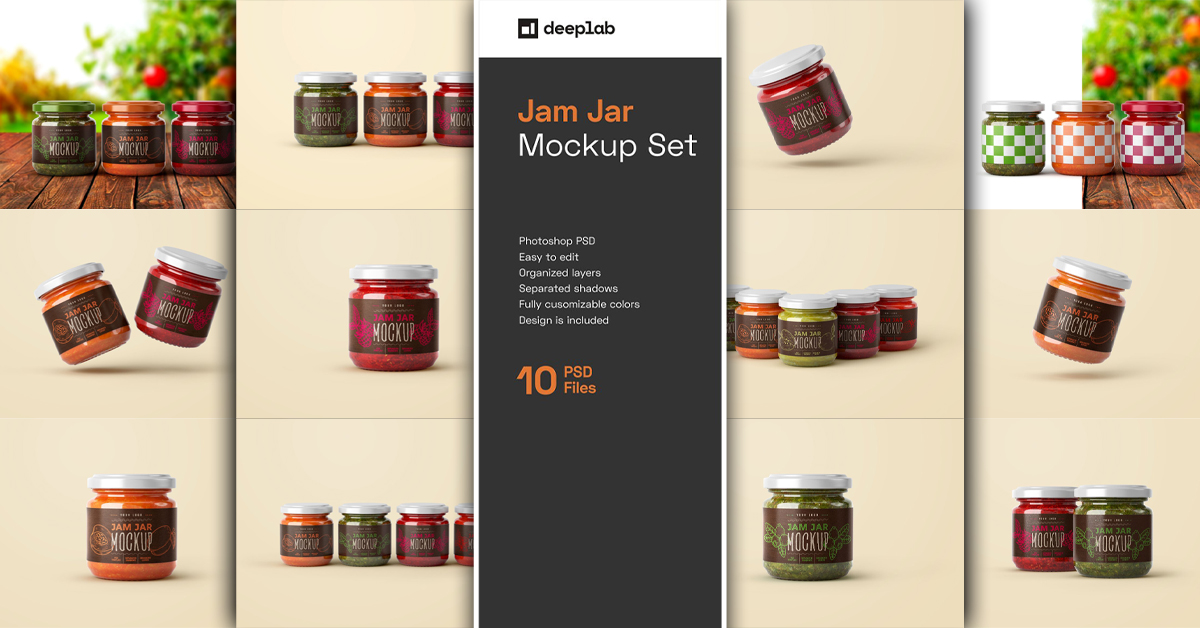 Jam Jar Mockup Set | Label Design – MasterBundles