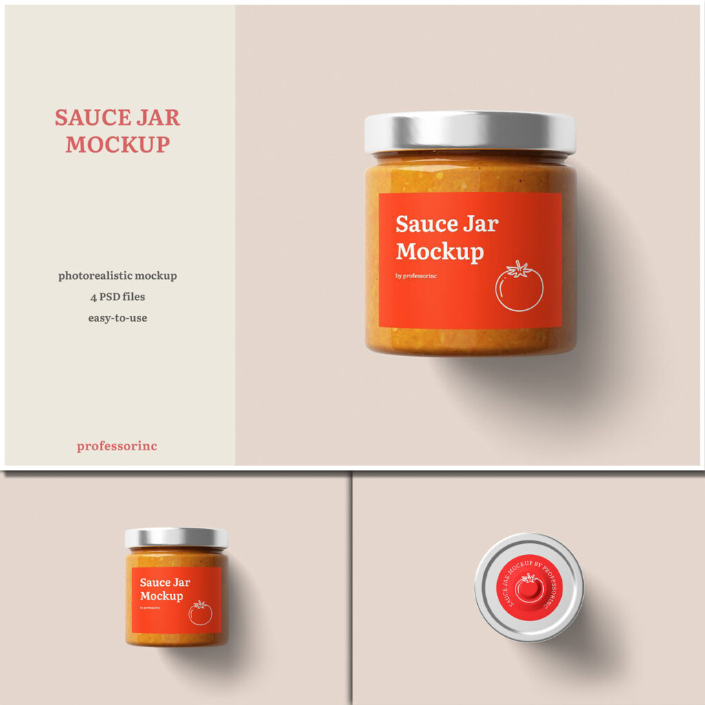 Sauce Jar Mockup – MasterBundles