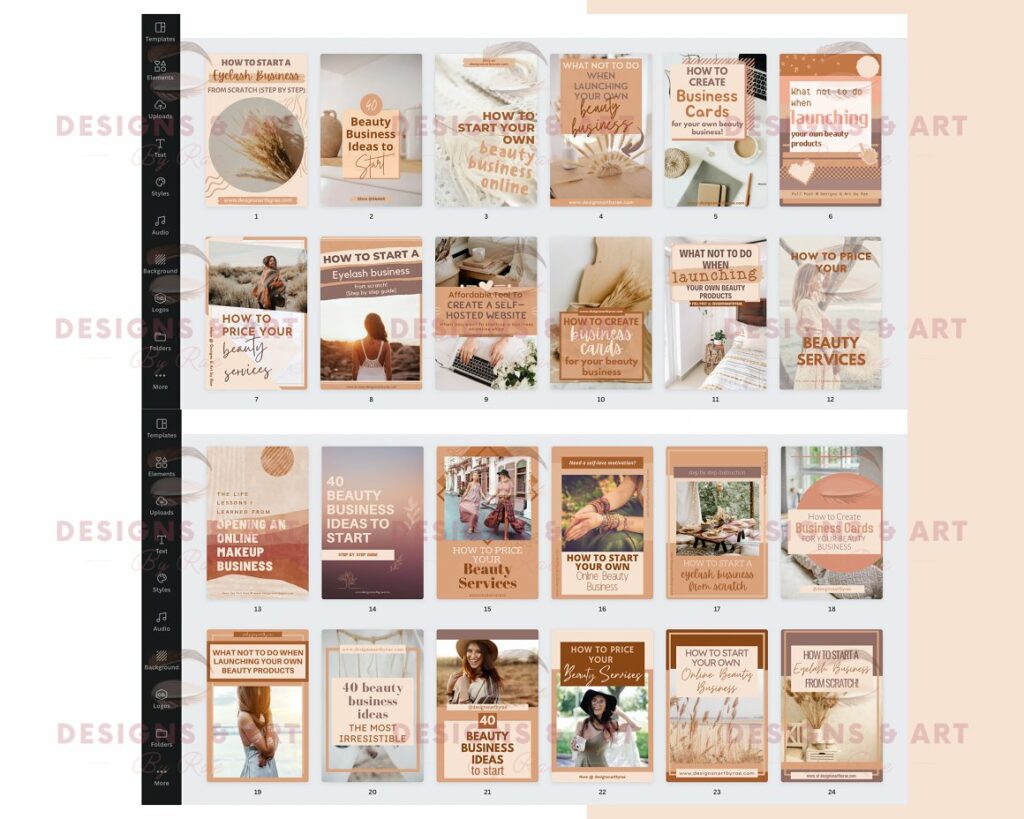 100 Neutral Boho Pinterest Templates – MasterBundles