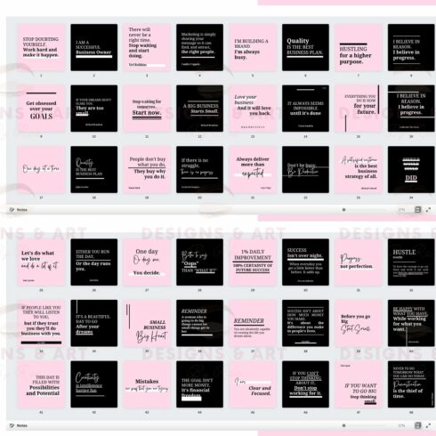 100 Pink And Black IG Post Quotes | Master Bundles