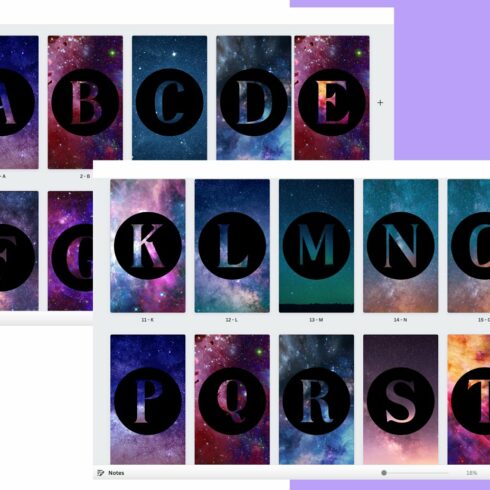 Alphabet Galaxy Instagram Highlights | MasterBundles