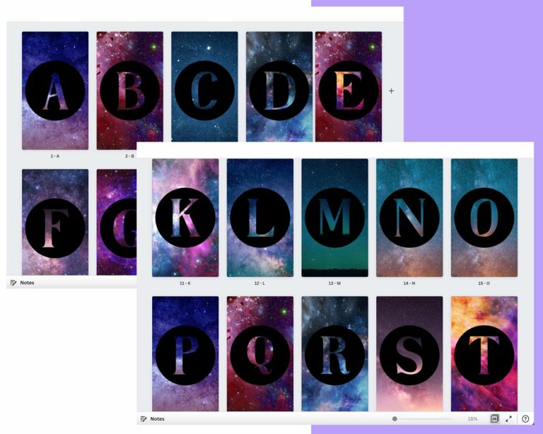 Alphabet Galaxy Instagram Highlights – MasterBundles