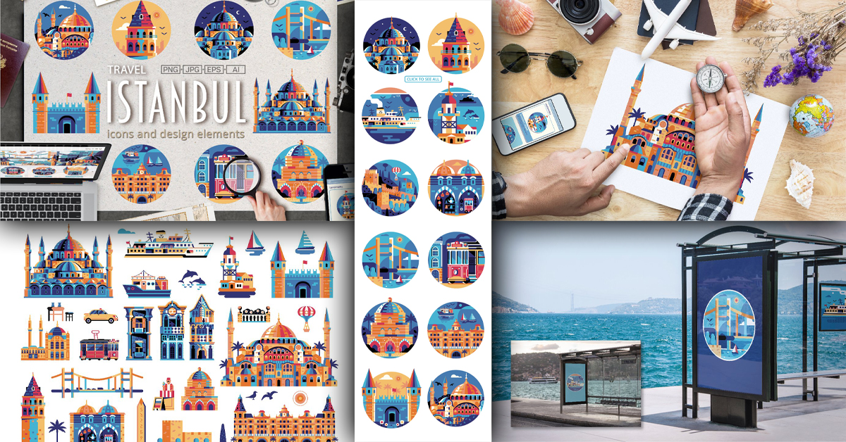 Travel Istanbul Icons And Elements – MasterBundles