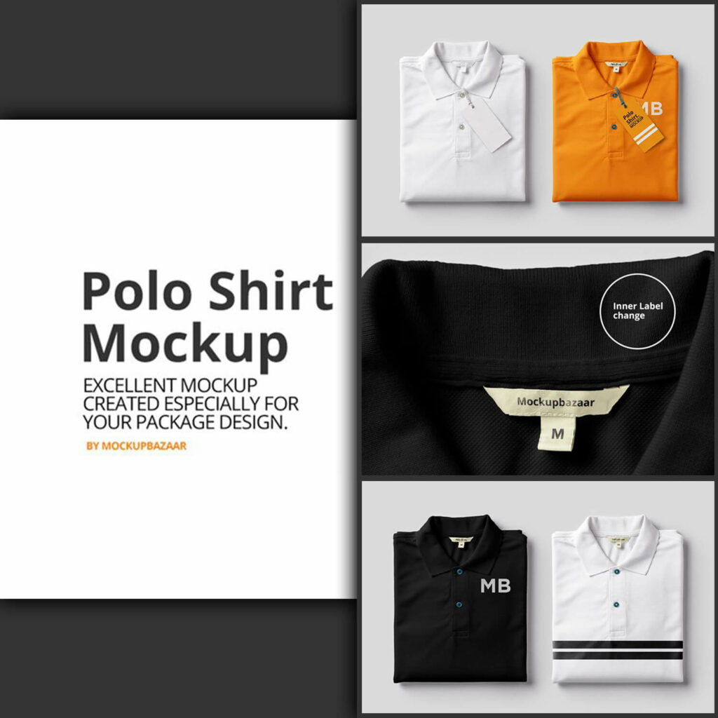 Folded Polo Shirt Mockup – MasterBundles