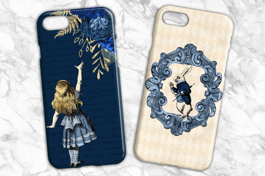 Navy Blue And Gold Alice In Wonderland Graphics – MasterBundles