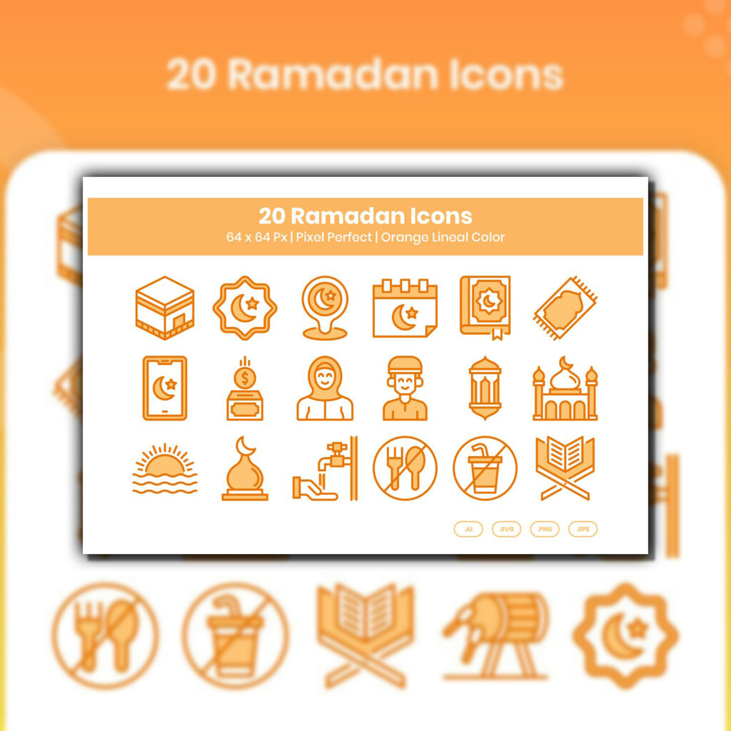20 Ramadan - Lineal Color – MasterBundles