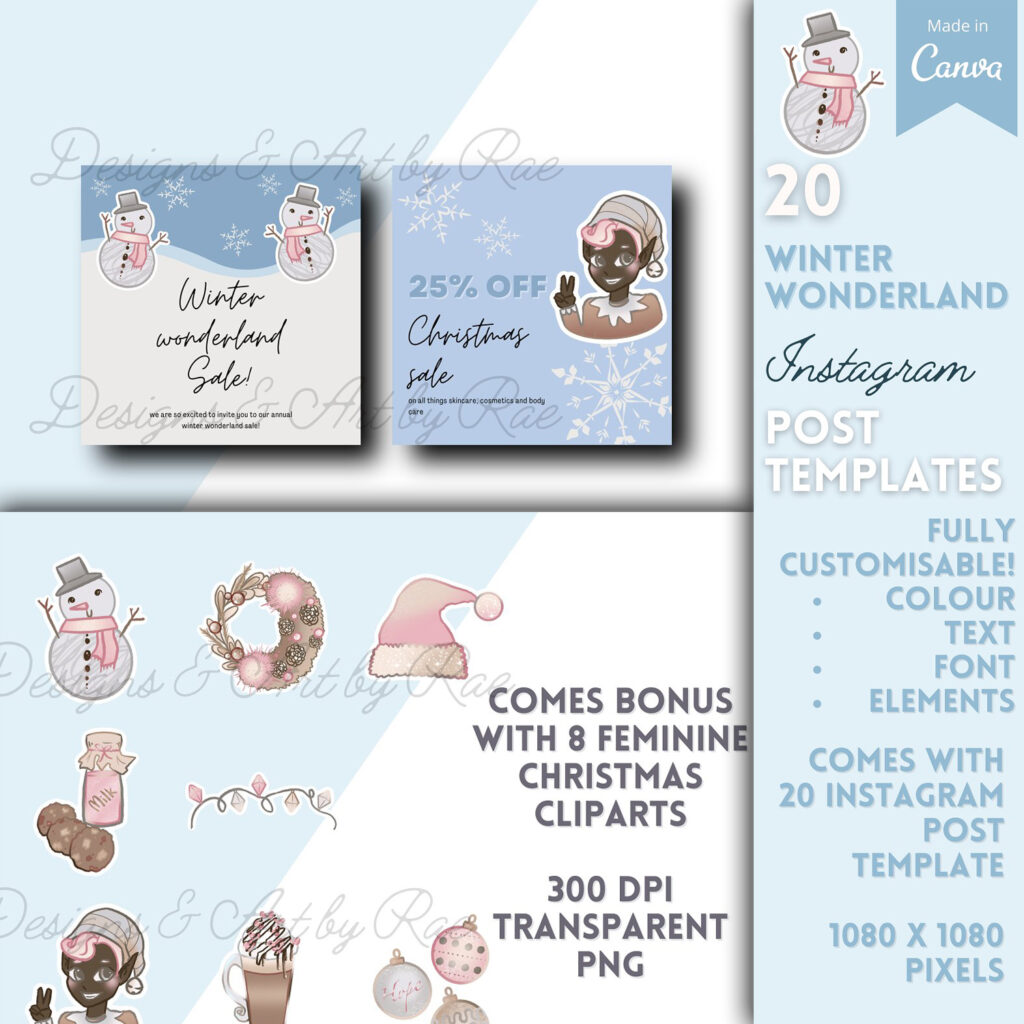 Winter Wonderland IG Post Templates – MasterBundles