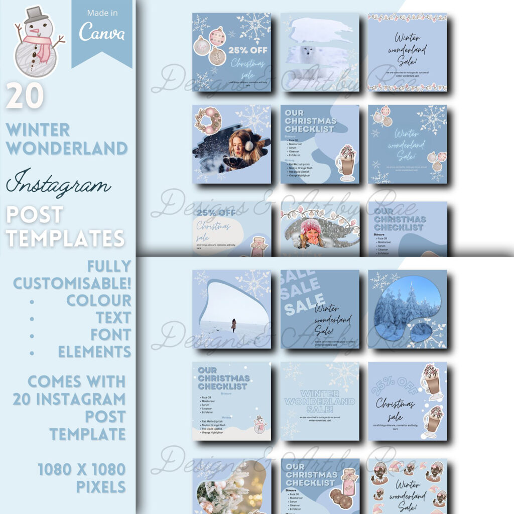 Winter Wonderland IG Post Templates – MasterBundles