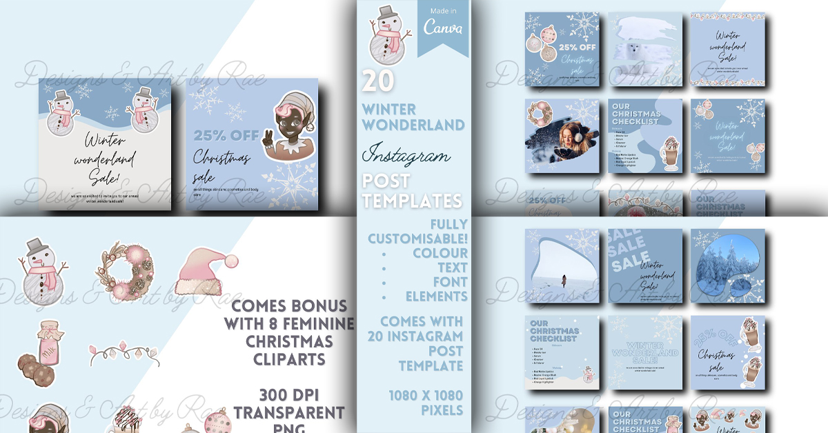Winter Wonderland IG Post Templates – MasterBundles